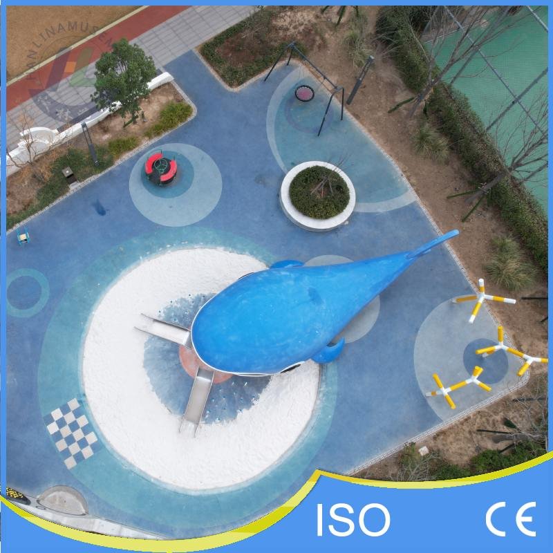 Custom Blue Whale Theme Outdoor Playground | Ocean Series Slide ...