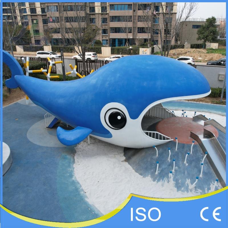 Custom Blue Whale Theme Outdoor Playground | Ocean Series Slide ...