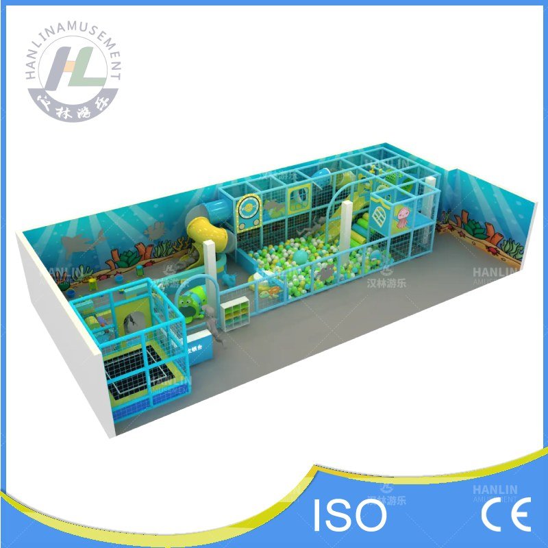 Ocean Underwater Theme Indoor Playground | Submarine Maze & Trampoline ...